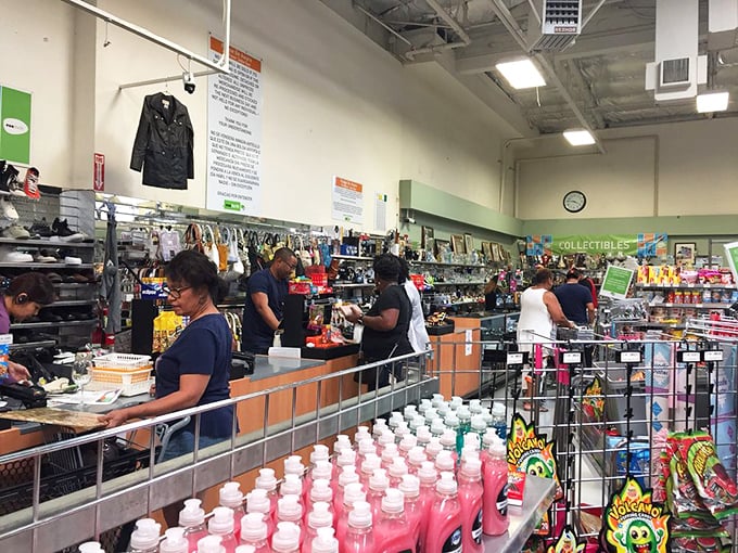 Checkout counters where dreams become reality and wallets learn the meaning of retail therapy.
