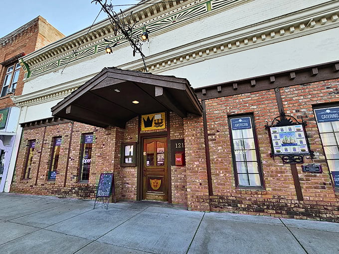 Crown and Rye's brick exterior hints at the hearty fare waiting inside. In Lindsborg, even the buildings look deliciously substantial.
