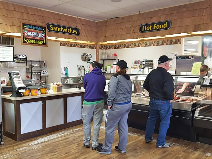 The sandwich counter—where locals know to go when hunger strikes and only real, honest food will do.