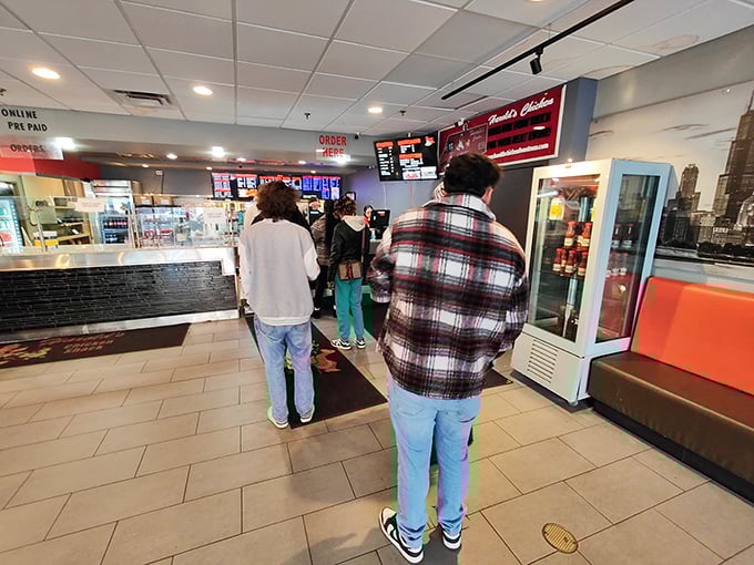 The line forms for a reason. These customers aren't just waiting for food—they're participating in a Chicago ritual as essential as complaining about winter.