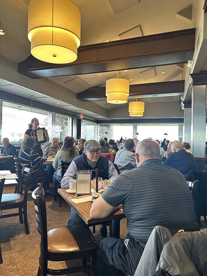 A dining room humming with conversation and satisfaction—the universal language of good food being enjoyed by people who know the real thing.