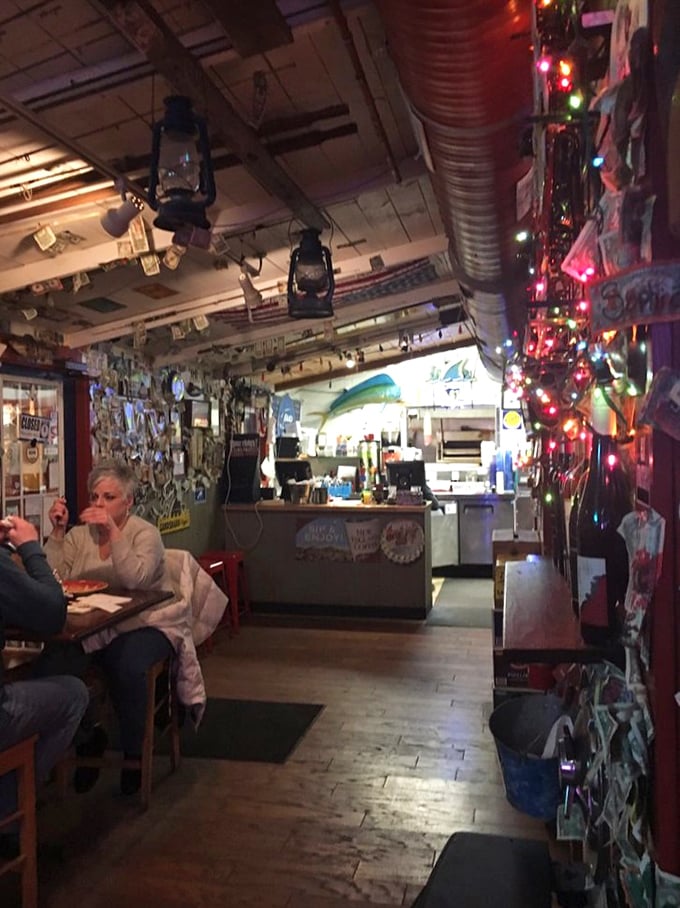 The well-worn wooden interior tells stories of countless meals shared, deals made, and first dates that turned into marriages.