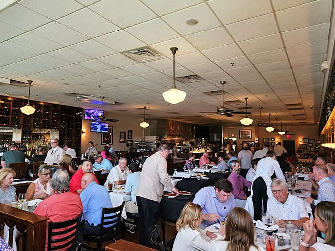A full dining room speaks volumes—these aren't just customers; they're people who've made the right decision about where to spend their evening.