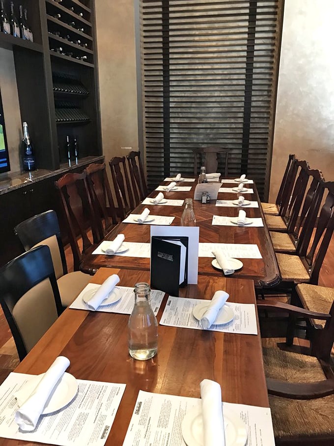 Private dining setup shows attention to detail that makes special occasions feel genuinely special and memorable.