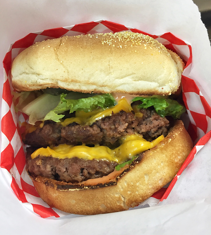 This double cheeseburger doesn't need fancy toppings or artisanal buns—it's the straightforward, no-nonsense approach to deliciousness that never goes out of style. 