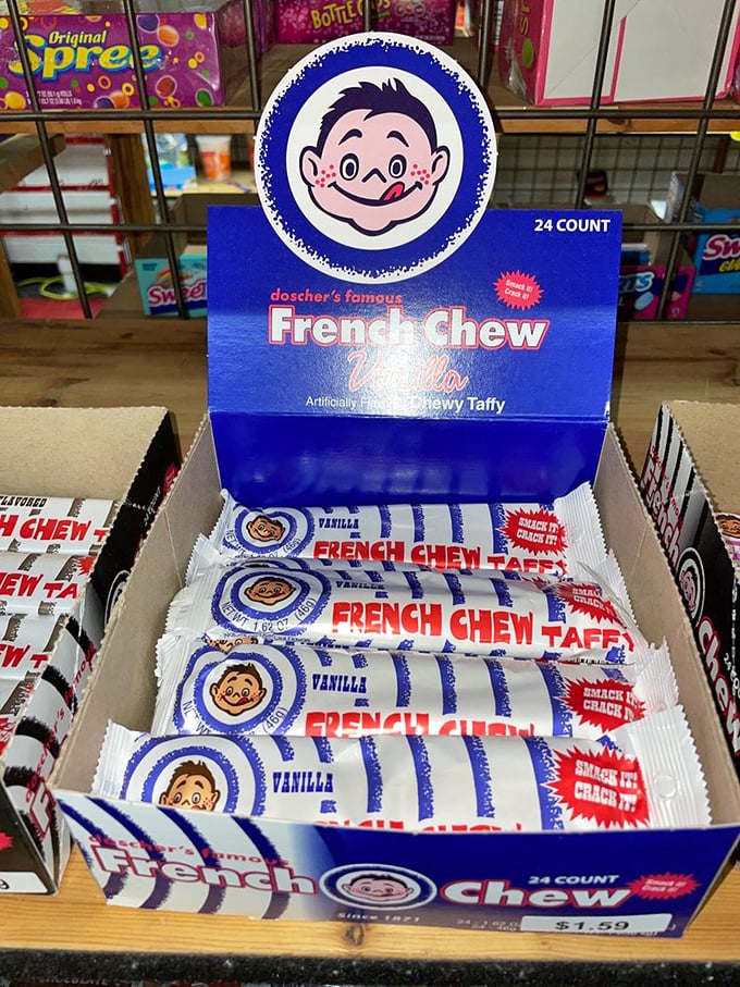 French Chew Taffy – that vanilla-flavored jaw workout that's been testing dental work and creating childhood memories since 1921.