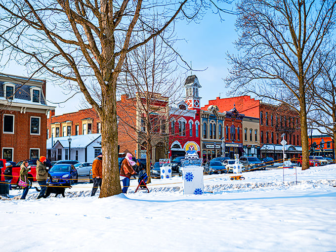 Winter transforms Medina's square into a snow globe come to life, where even the most winter-weary Ohioans can't help but feel a touch of magic.