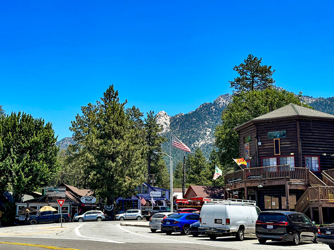 Downtown Idyllwild—where the elevation is high but the pace is deliciously slow, and parking spaces outnumber traffic lights.
