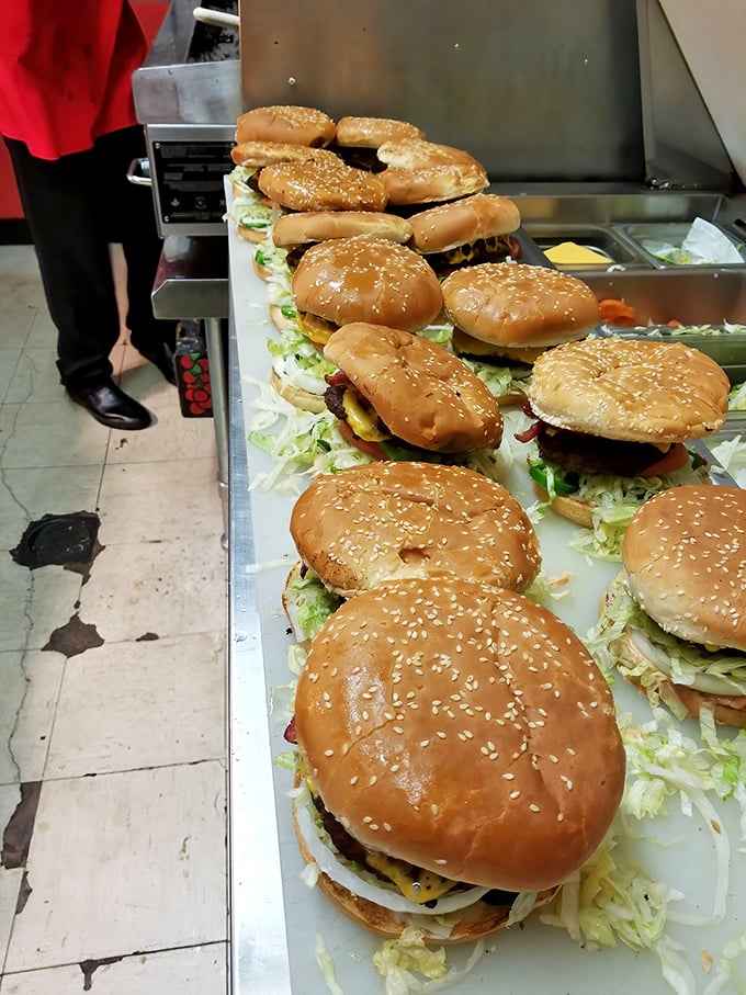 The kitchen pass—that magical portal where orders go in and California drive-in dreams come out.