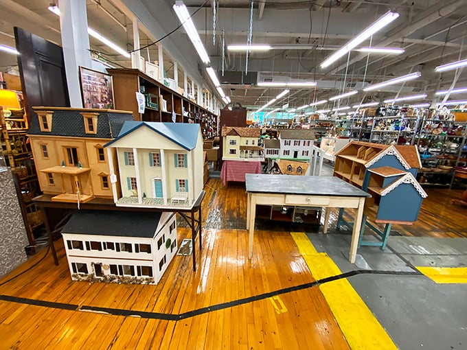 Miniature houses with maximum charm—each tiny dwelling represents someone's dream home, just significantly easier to dust.