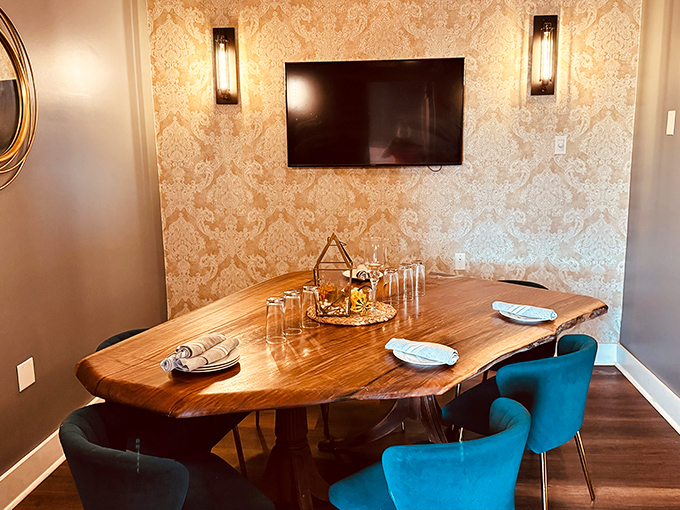 This private dining room doesn't just host meals—it witnesses celebrations, deals, and occasional marriage proposals over that chocolate cake.