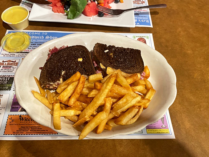 This Reuben isn't just a sandwich – it's architecture, it's art, it's the reason people invented lunch breaks.