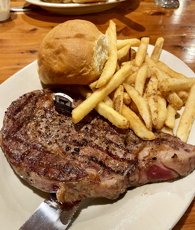 A perfectly grilled ribeye that makes you want to write poetry—or at least send a thank-you note to the cow and the grill master.