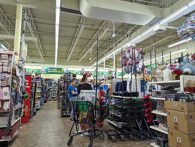 The wide-open plains of retail possibility where shopping carts roam free and bargain hunters gather like explorers discovering new territory. 