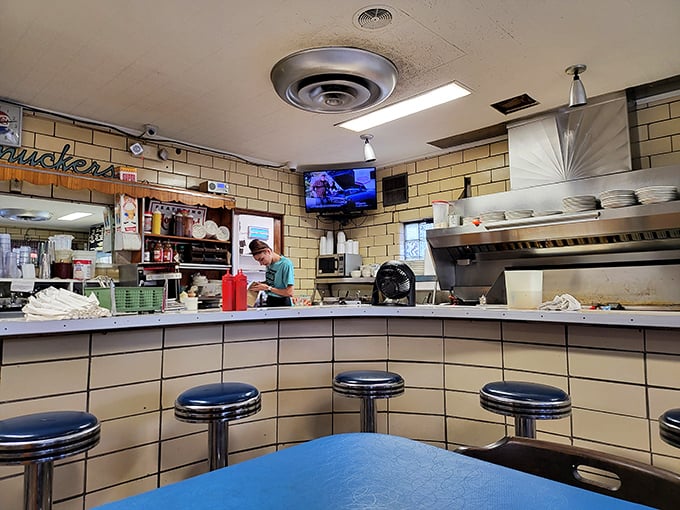The kitchen where comfort food magic happens. No molecular gastronomy or tweezers for plating—just honest cooking that satisfies.
