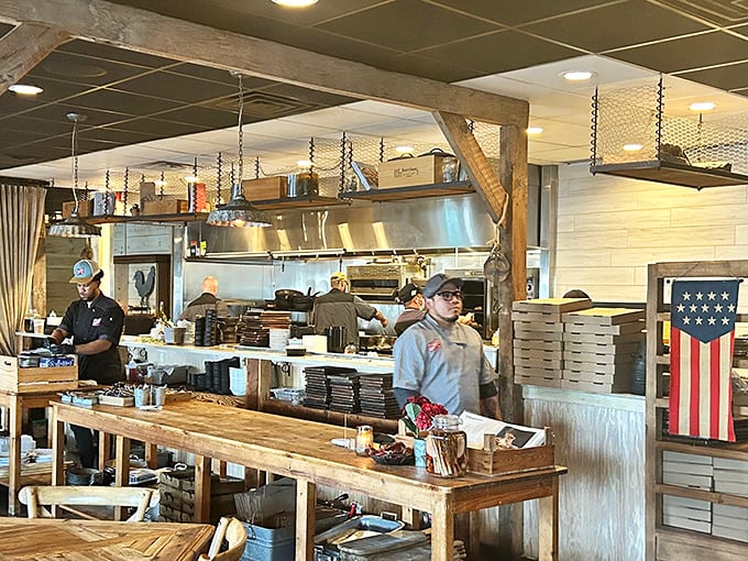 The open kitchen isn't just for show—it's theater where chefs perform culinary magic without hiding any of their delicious secrets.