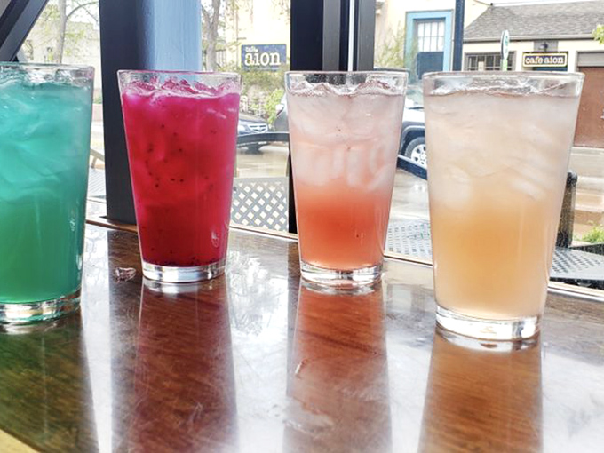 Summer in a glass: The Sink's colorful cocktail lineup proves they take liquid refreshment as seriously as their legendary burgers.