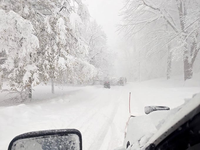 Winter in Ashtabula transforms ordinary roads into snow globe scenes that make you reconsider your feelings about cold weather.