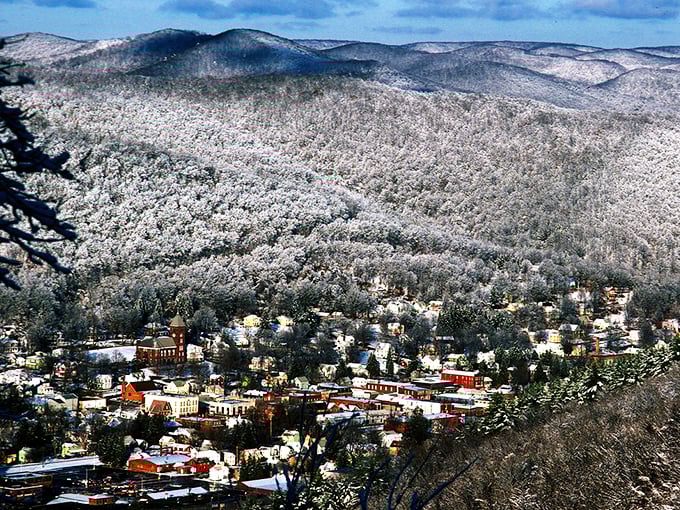 Winter blankets Emporium in pristine white, transforming the valley town into a snow globe scene that Hallmark movie directors would envy.
