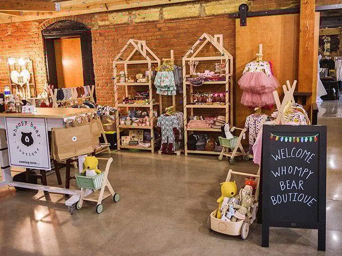 Whompy Bear Boutique offers charming children's treasures in a space that makes adults wish they could shrink back to kid-size.