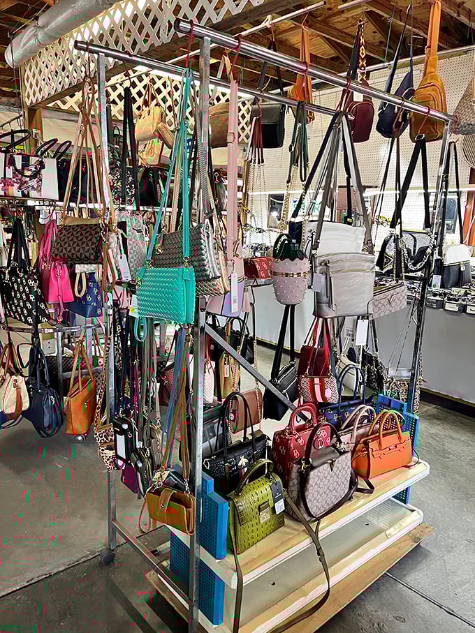 Handbag heaven! Designer-inspired arm candy hangs in a rainbow of options that would make any accessory enthusiast weak at the knees.