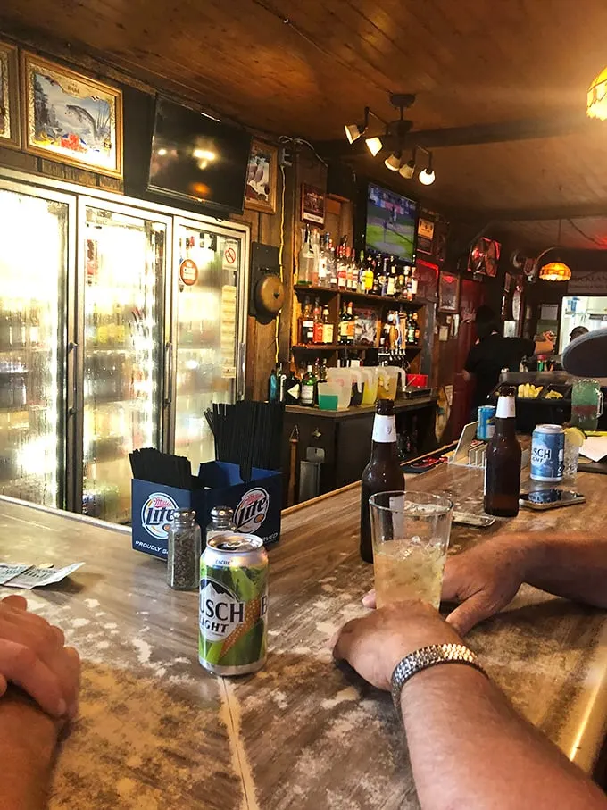 The bar area—where strangers become friends over cold beers and hot takes about everything from local sports to global politics.