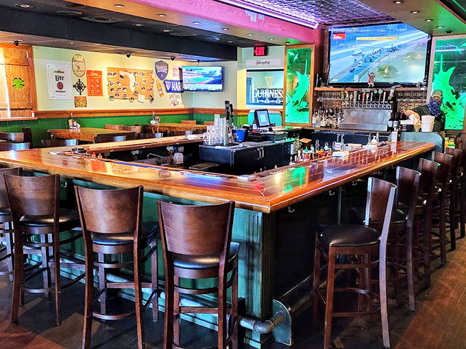 A bar that understands the importance of good lighting and multiple TVs. Where locals debate fishing spots while waiting for their grouper sandwich.