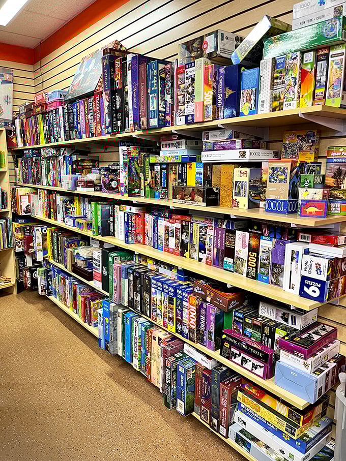 Board game bonanza! These boxes hold rainy day entertainment and family night competitions—Monopoly arguments included at no extra charge.