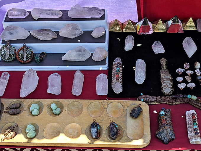 Crystal collection that would make any New Age enthusiast or geology buff equally giddy. Healing properties or just pretty rocks? Why not both?