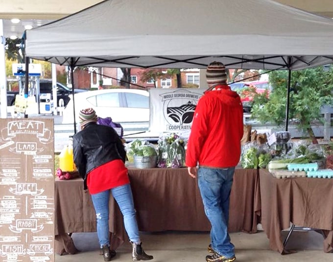 The farmers market showcases local bounty with farm-to-table simplicity. In Milledgeville, "locally sourced" isn't a marketing trend—it's just how things have always been done.