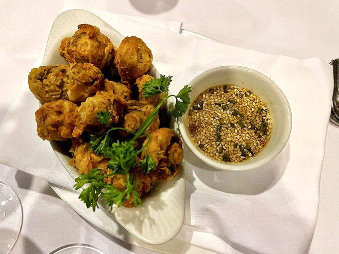 Fried mushrooms that could convert even the most devoted fungi skeptics into believers with their golden, crispy perfection.