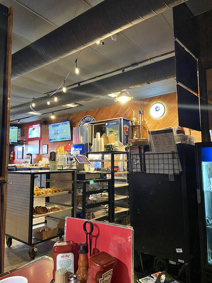 The donut display case: where willpower goes to die a happy death. Those shelves hold more joy than most amusement parks.