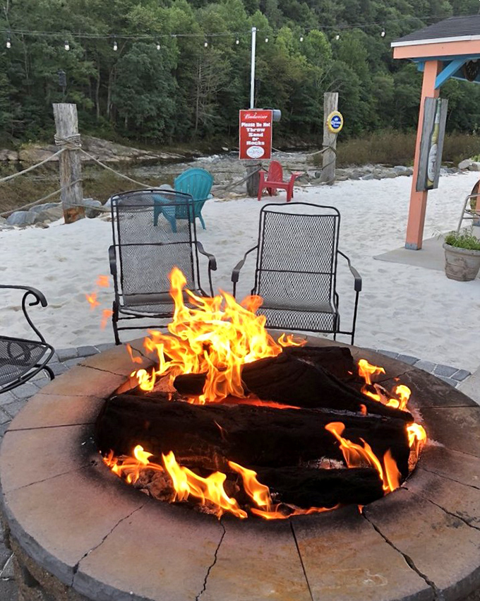 Fire and water—primal elements that turn a simple meal into an experience. This fire pit transforms cool evenings into extended opportunities for dessert and storytelling.