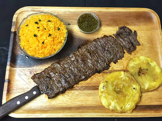 Proof that King Seafood isn't just about fish – this steak and yellow rice could make a carnivore weep with joy.