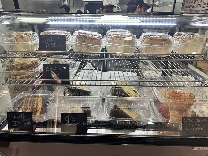A dessert case that tempts even the most satisfied customer – because somehow there's always room for a sweet finale.