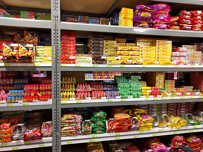 The international candy section—where diplomatic relations are maintained through the universal language of sugar.