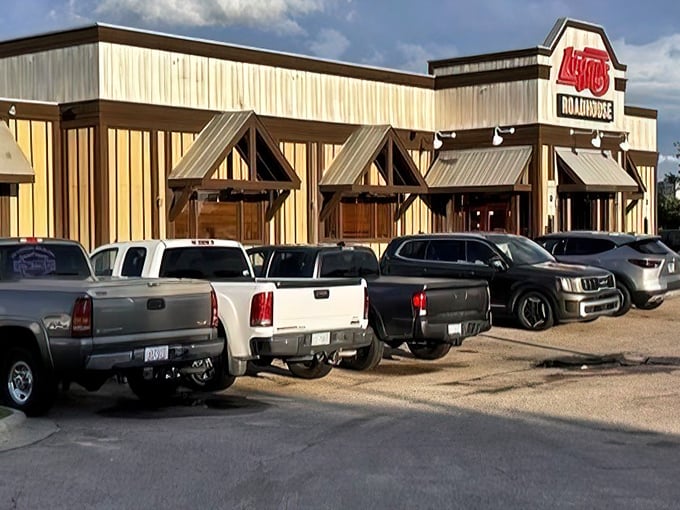 Logan's Roadhouse stands ready for hungry travelers – a temple to mesquite-grilled goodness and unlimited peanuts.