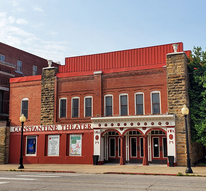 The Constantine Theater's vibrant façade promises entertainment just as it has for generations. Some traditions are worth keeping around.