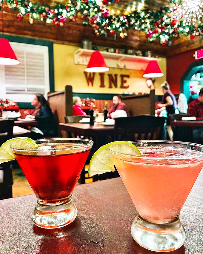 Martinis garnished with lime—liquid artwork that signals the official beginning of vacation mode, regardless of what your calendar says.