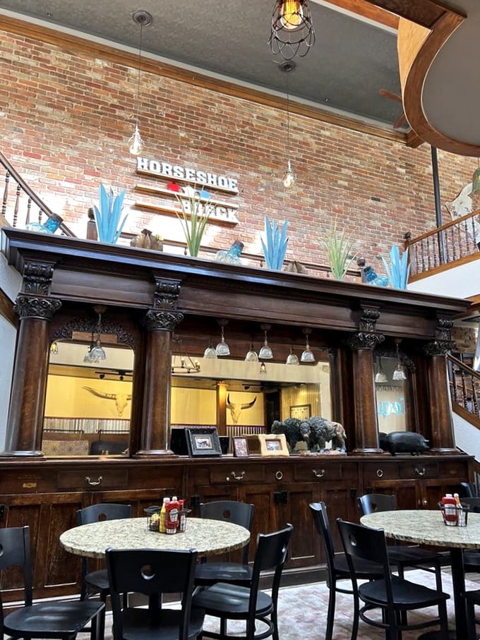 Western elegance meets mountain charm—this bar could tell stories that would make Ernest Hemingway order another round.