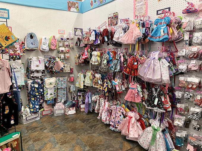 Tiny fashions with big personality! This children's clothing corner proves vintage shopping isn't just for grown-ups at The Apple Tree Mall.