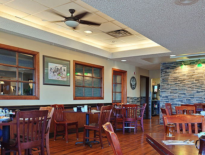 The dining room at McCoy's feels like a warm hug – unpretentious, comfortable, and designed for lingering over that last bite of pie.
