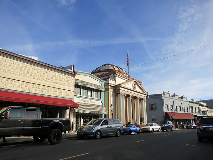 Tree-lined Mill Street showcases the perfect blend of preserved history and thriving modern business community.
