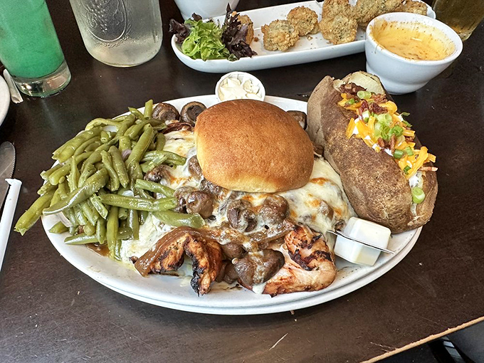 A plate that can't decide if it's breakfast, lunch, or dinner—so it became the delicious overachiever that does it all.