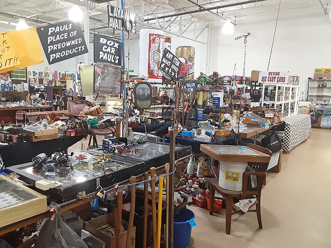 Organized chaos at its finest—a true treasure hunter's paradise. What looks like random clutter to some is a goldmine of possibilities to others.