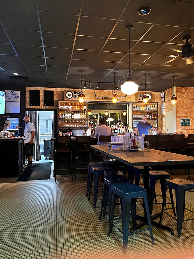 Where the magic happens. Simple setup, complex flavors—the Heavy's interior showcases that good food doesn't need fancy surroundings.
