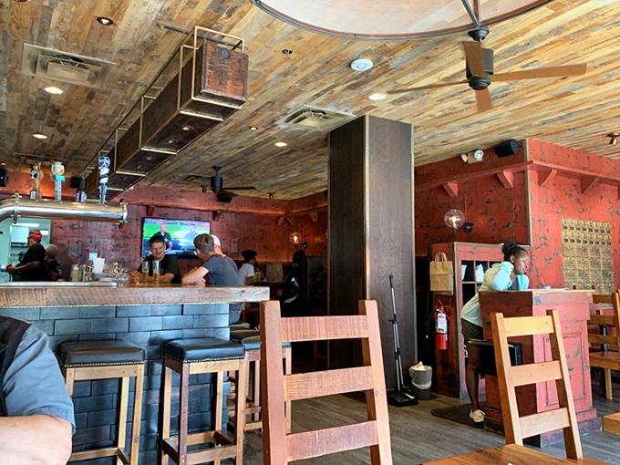 A glimpse into The Eagle's warm, inviting atmosphere where memories are made. The wooden chairs say "stay awhile" while the aromas insist on it.