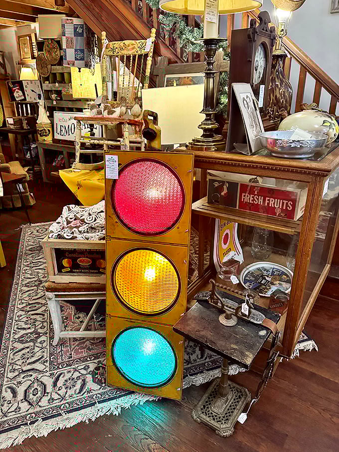 That vintage traffic light isn't just decoration—it's practically screaming "GREEN means GO ahead and buy it before someone else does!"