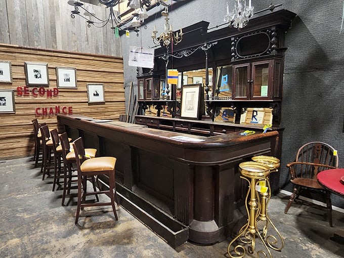 This isn't just a salvaged bar—it's decades of stories, countless toasts, and the perfect centerpiece for your home's most interesting conversations.