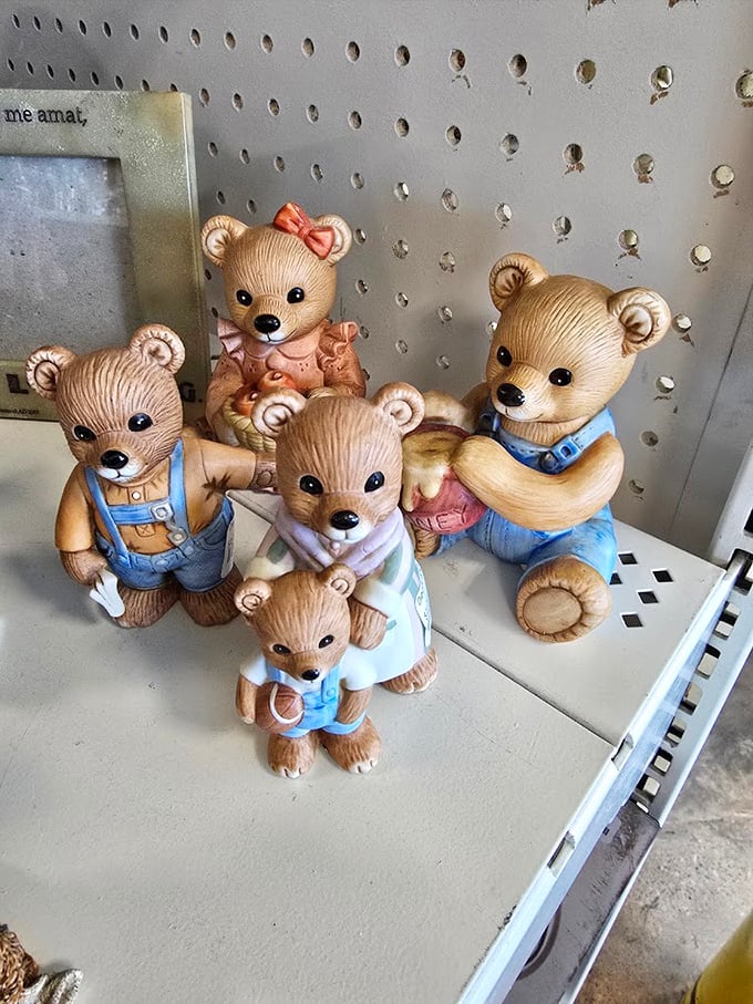 This bear family has been waiting patiently for someone to reunite them with their porcelain woodland friends. Adoption fees are remarkably reasonable.